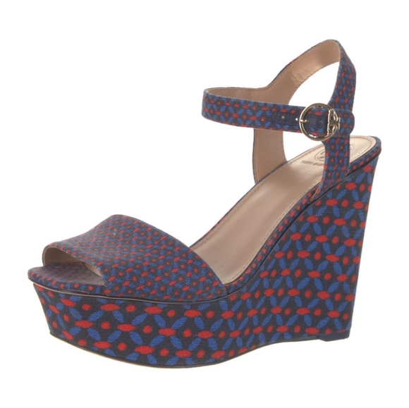Tory Burch | Shoes | Tory Burch Navy Red Sea Ocho Rios Haven Platform ...